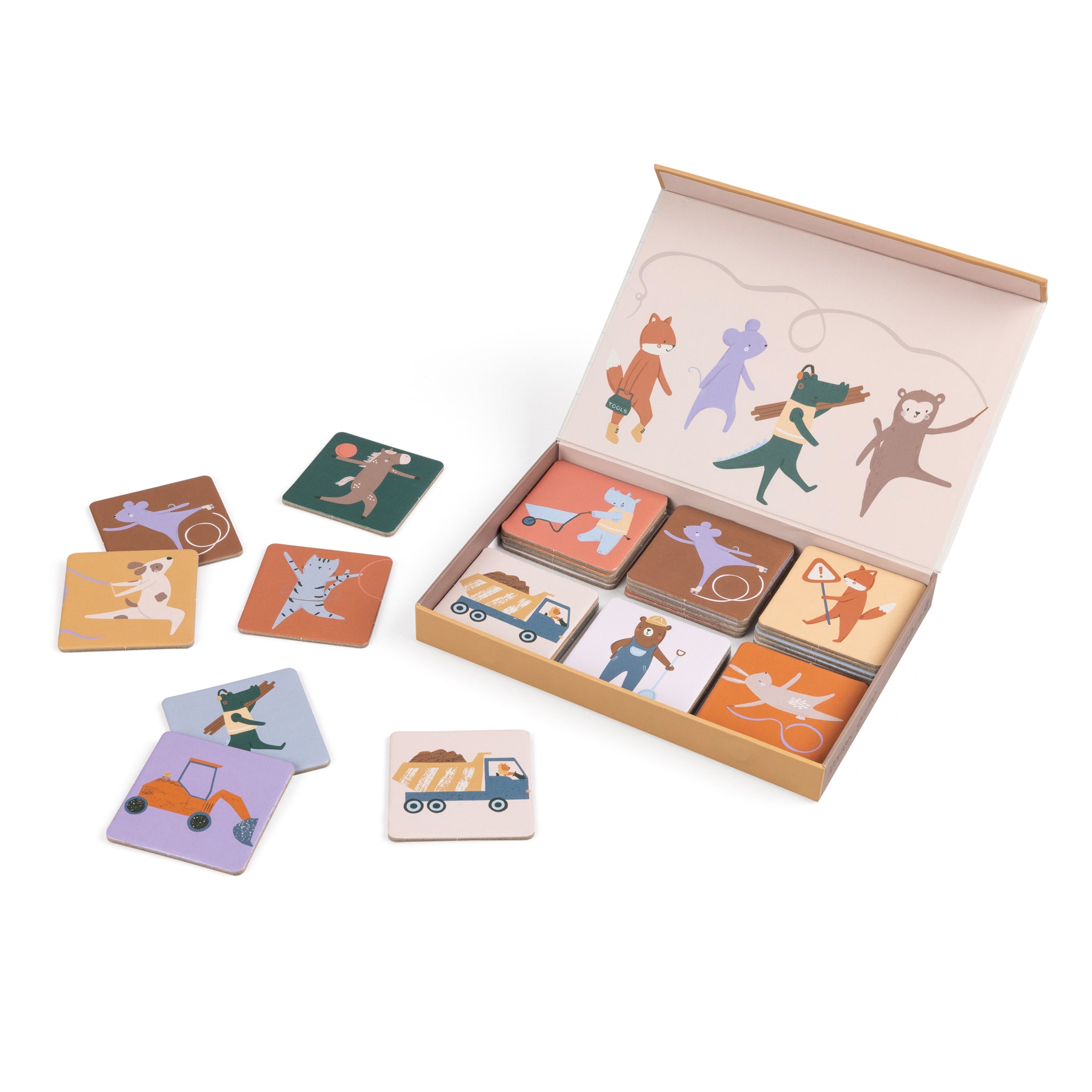 Memory game in box, Toes/Builders - Sebra Play - Multi – sebra-interior.com