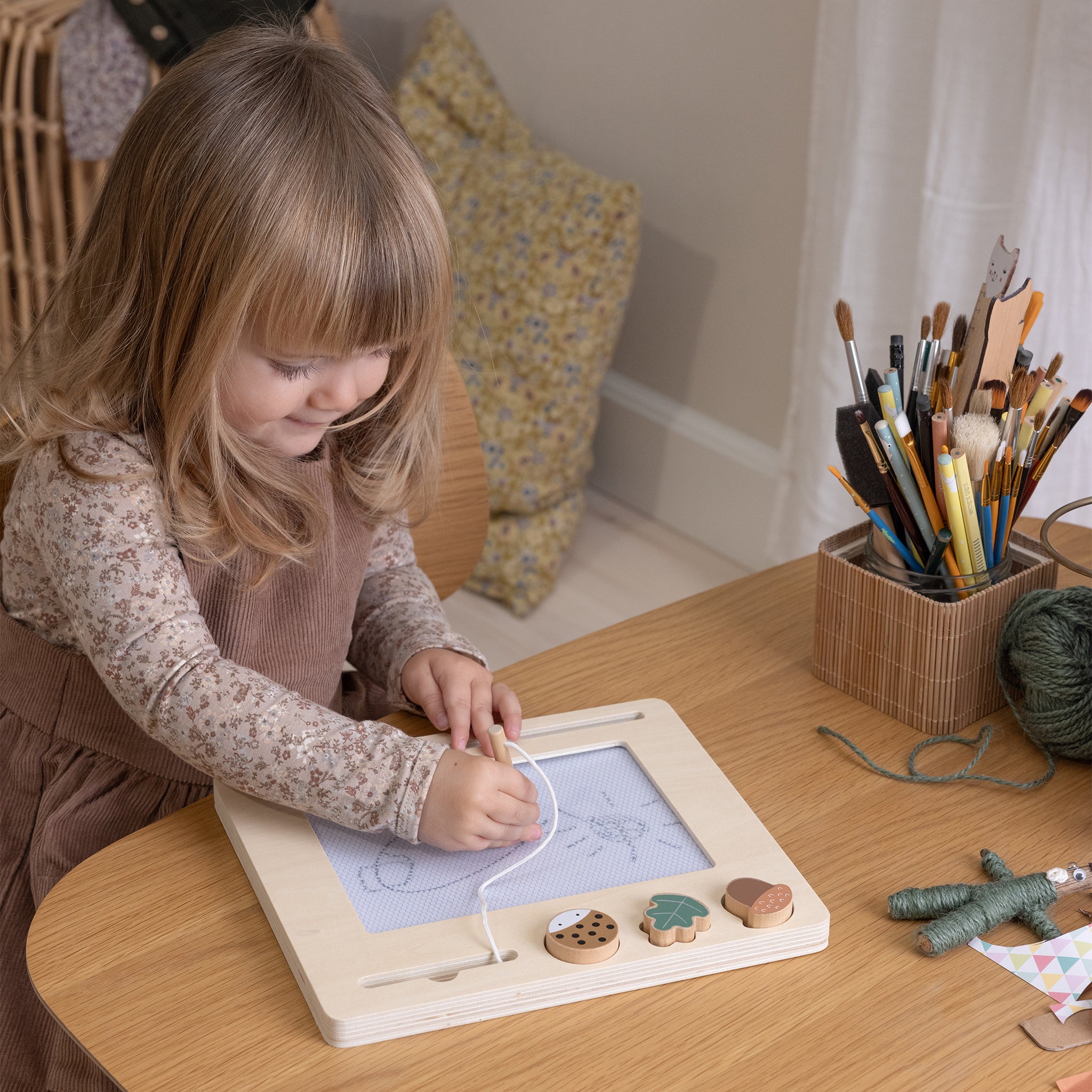 Magnetic Drawing board - Sebra Play - Wood – sebra-interior.com